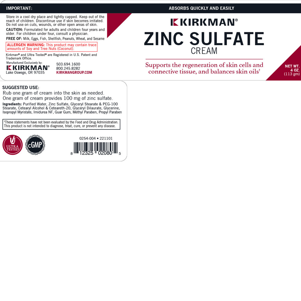 Zinc Sulfate Cream